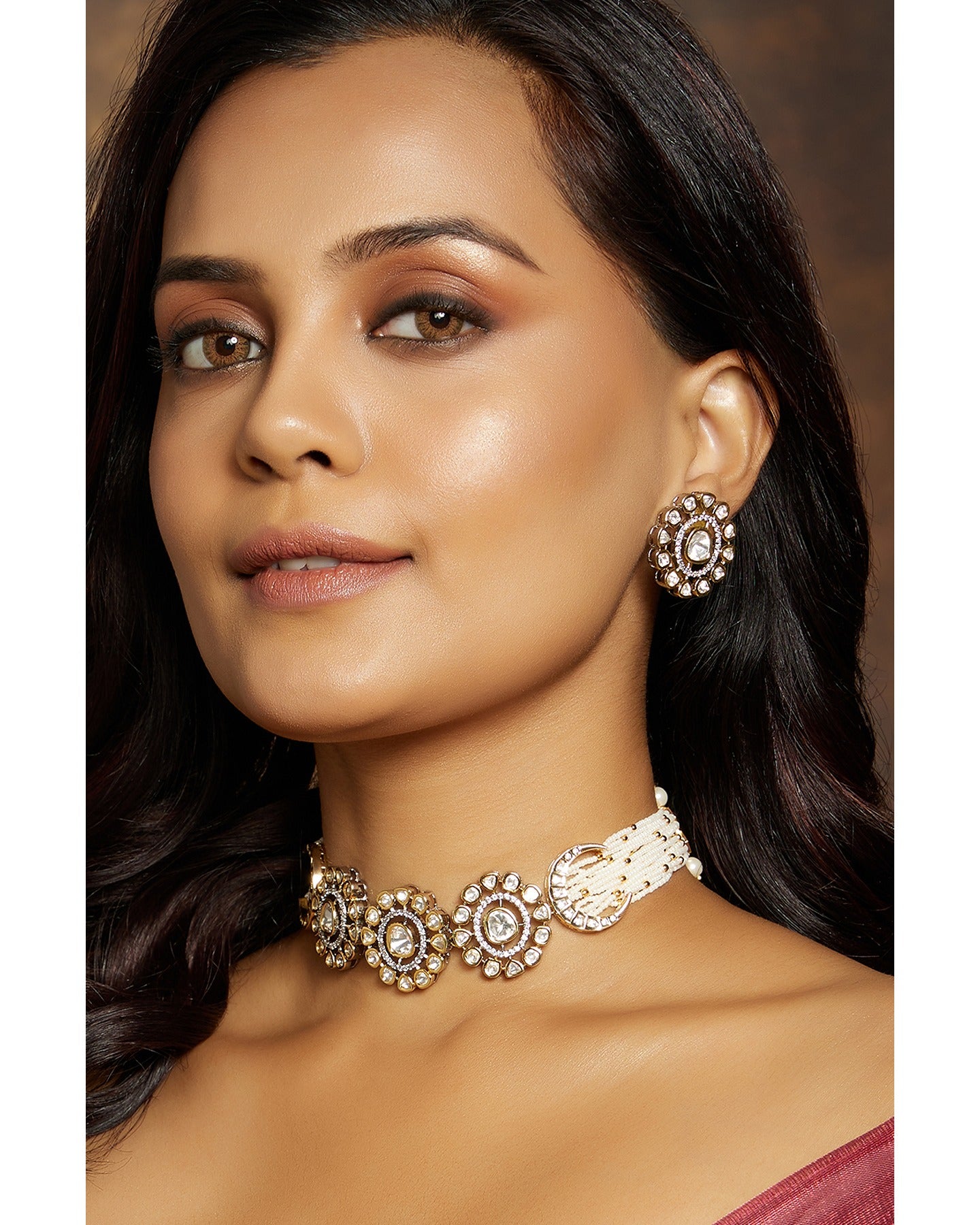 Polki and pearl necklace store