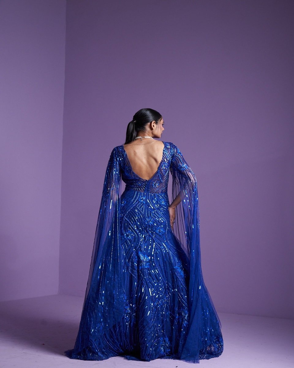 Moonlight Gown | Blue Gown| Parul Gandhi – B Anu Designs