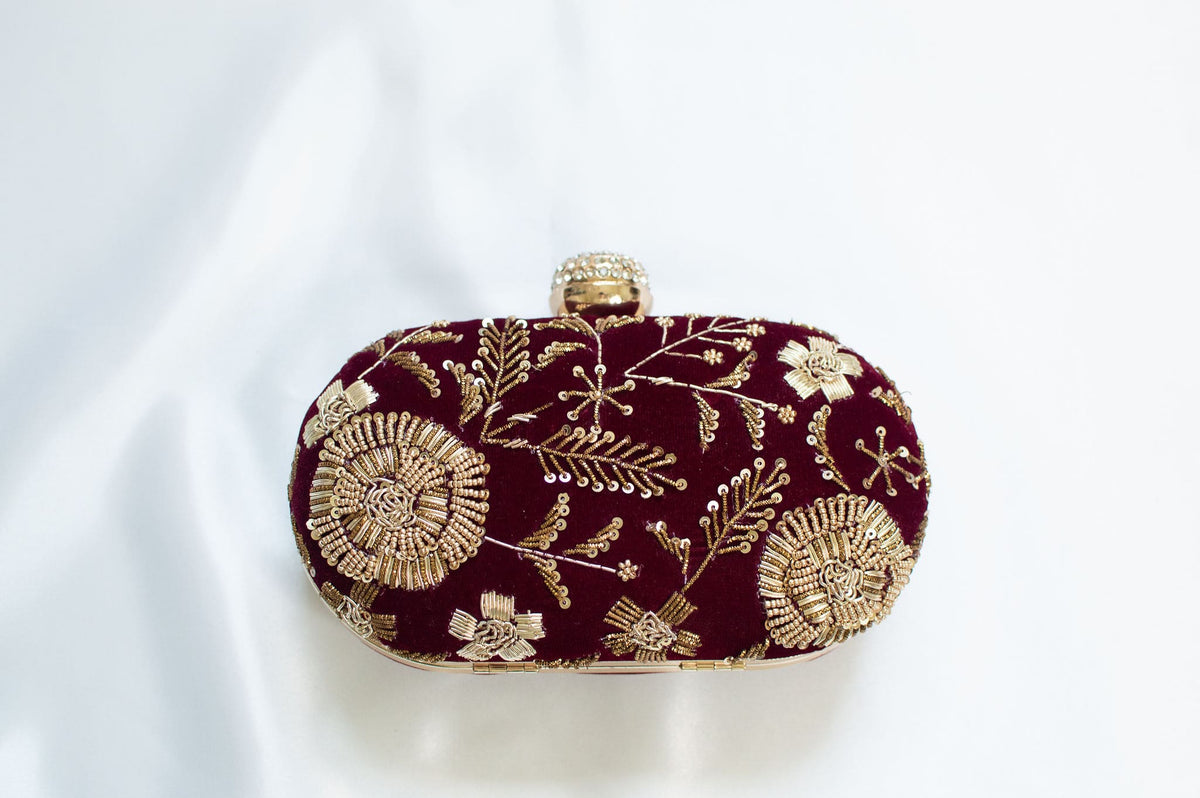 Clutches & Potli Bags - Embroidered Indian Purses for Women – B Anu Designs