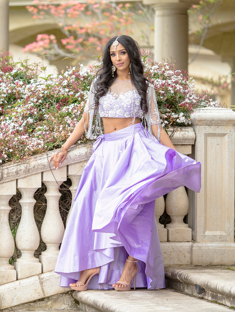 Pastel Purple Lehenga: Modern Lengha for Sangeet – B Anu Designs