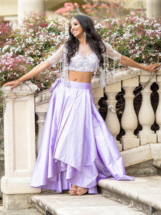 Pastel Purple Lehenga: Modern Lengha for Sangeet – B Anu Designs