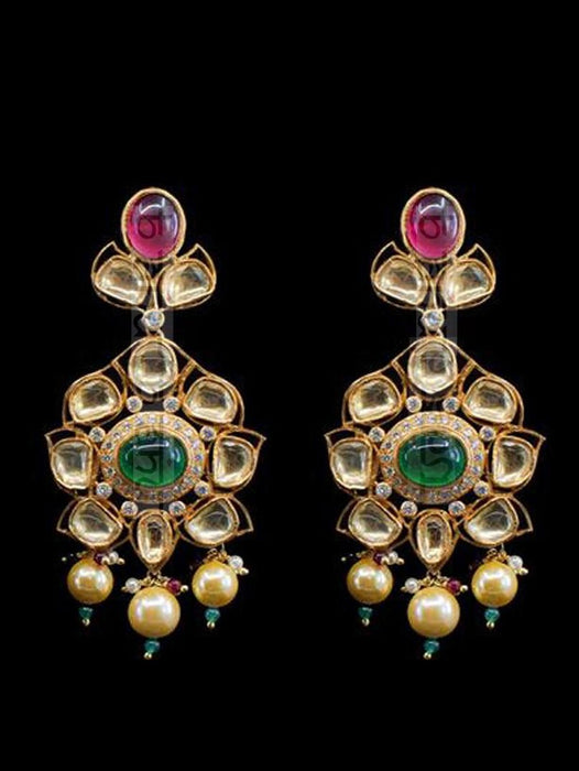 Sitara Choker Necklace with Pink & Purple Stones - Bridal – B Anu Designs